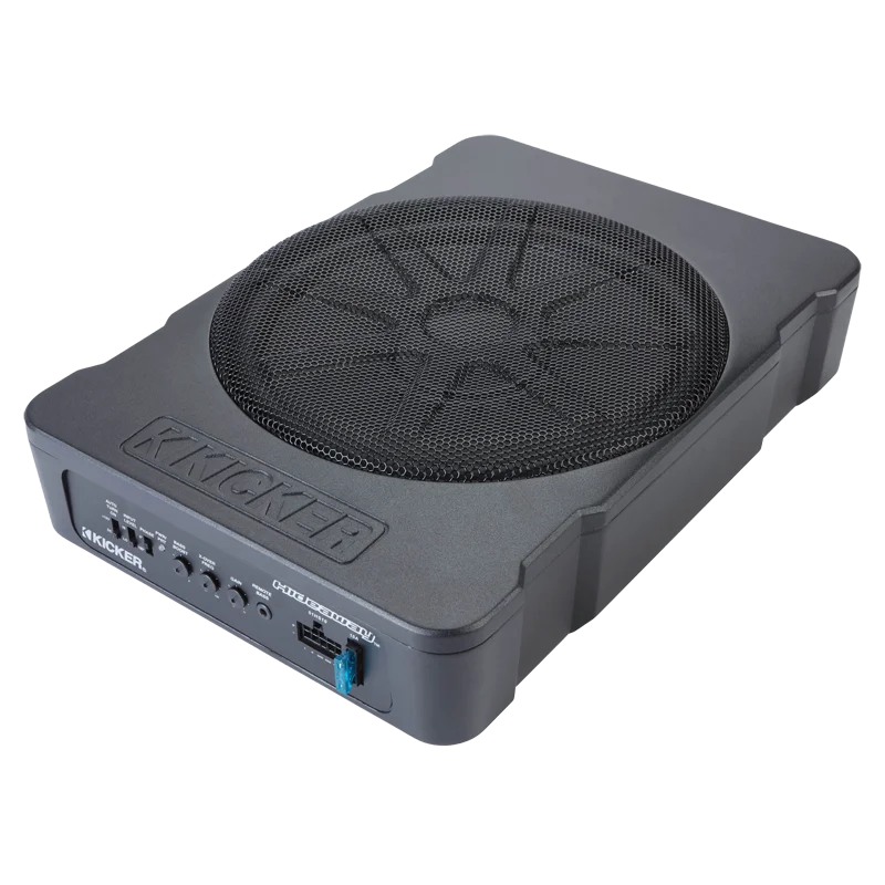 Kicker 10" Hideaway powered subwoofer, 180-watt amp 51HS10